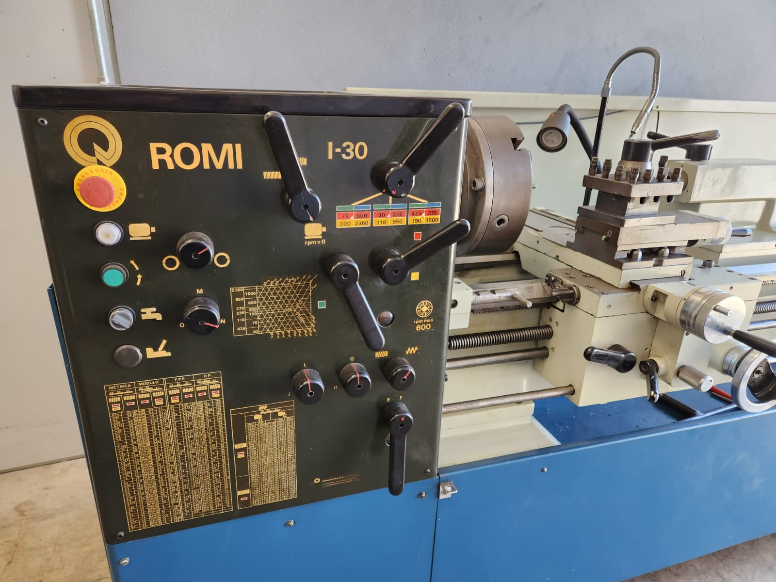 TORNO MECÂNICO ROMI I30 - 500MM X 1500MM | Operatrix